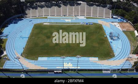 An aerial view of Drake Stadium on the UCLA campus Thursday, Jan 20 ...