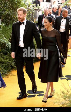 The Duke of Sussex and The Duchess of Sussex at the European Premiere ...