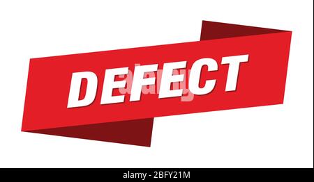 defect banner template. defect ribbon label sign Stock Vector Image & Art - Alamy