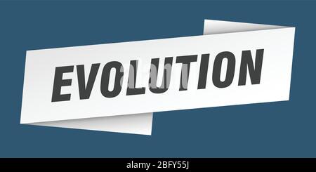evolution banner template. evolution ribbon label sign Stock Vector ...