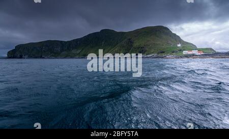 Lighthouse in Runde island, Norway Stock Photo - Alamy