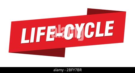 life-cycle banner template. life-cycle ribbon label sign Stock Vector ...