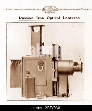 A magic lantern slide projector early 1900s with slides Stock Photo - Alamy