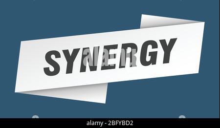 synergy banner template. synergy ribbon label sign Stock Vector Image ...