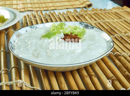 Congee type of rice porridge or gruel. food of the Tamil people of ...