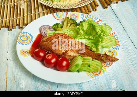 Pargo Rojo marinado - mexicano Pescado Entero, Whole fried Fish, Red ...
