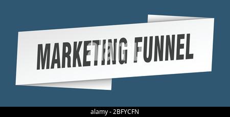 marketing funnel banner template. marketing funnel ribbon label sign ...