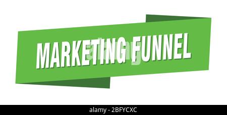 marketing funnel banner template. marketing funnel ribbon label sign ...