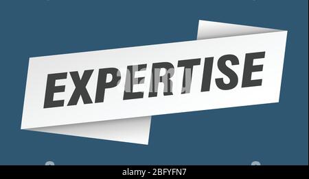 expertise banner template. expertise ribbon label sign Stock Vector ...