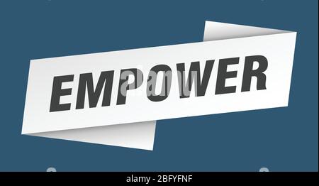 empower banner template. empower ribbon label sign Stock Vector Image ...