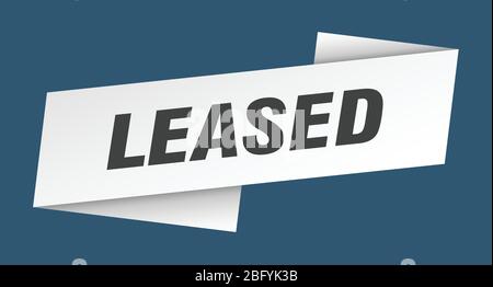 leased banner template. leased ribbon label sign Stock Vector Image ...