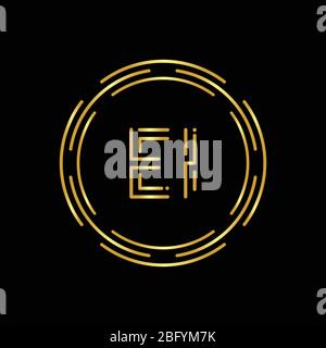 Modern EI Logo Design for business and company identity. Creative EI letter with luxury concept ...