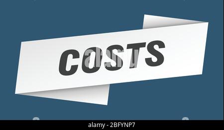 costs banner template. costs ribbon label sign Stock Vector Image & Art ...