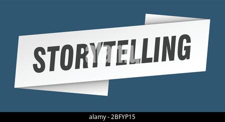 storytelling banner template. storytelling ribbon label sign Stock ...
