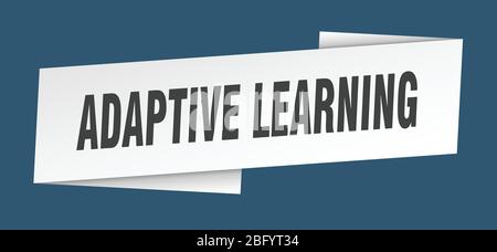 adaptive learning banner template. adaptive learning ribbon label sign ...