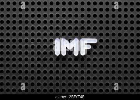 Black color in word IMF (abbreviation of International Monetary Fund ...