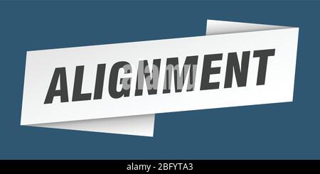 alignment banner template. alignment ribbon label sign Stock Vector ...
