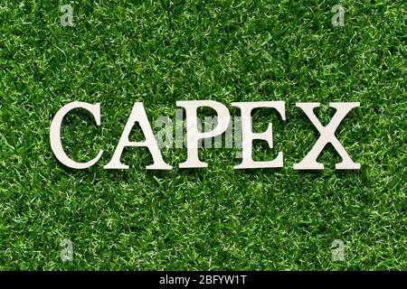 Alphabet letter in word CAPEX (Abbreviation of Capital Expenditure) on ...