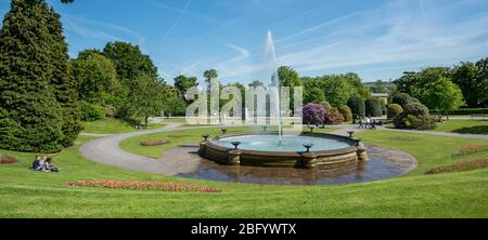 The Fountain, Greenhead Park, Yorkshire Stock Photo - Alamy