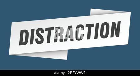 distraction banner template. distraction ribbon label sign Stock Vector ...
