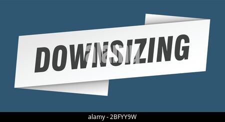 downsizing banner template. downsizing ribbon label sign Stock Vector ...