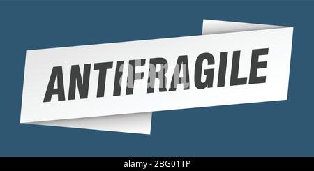 antifragile banner template. antifragile ribbon label sign Stock Vector ...