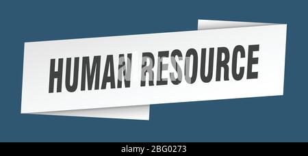 human resource banner template. human resource ribbon label sign Stock ...