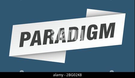 paradigm banner template. paradigm ribbon label sign Stock Vector Image ...