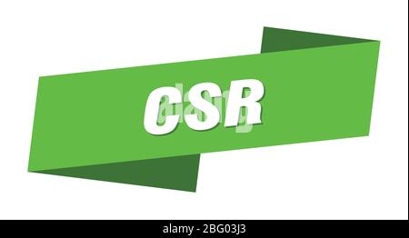 csr banner template. csr ribbon label sign Stock Vector Image & Art - Alamy