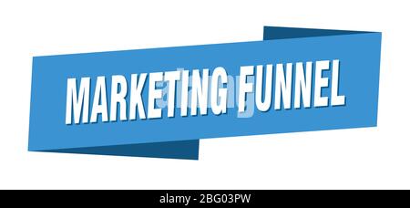 marketing funnel banner template. marketing funnel ribbon label sign ...