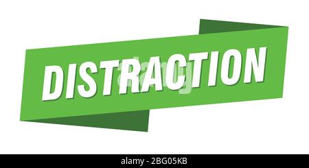 distraction banner template. distraction ribbon label sign Stock Vector ...