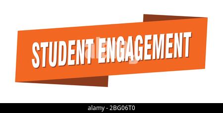 student engagement banner template. student engagement ribbon label ...