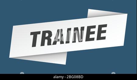 trainee banner template. trainee ribbon label sign Stock Vector Image ...