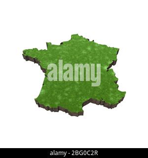 Outline, map of France Stock Photo - Alamy