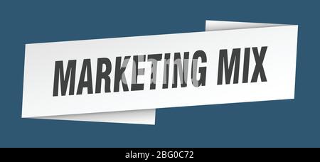 marketing mix banner template. marketing mix ribbon label sign Stock ...