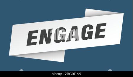 engage banner template. engage ribbon label sign Stock Vector Image ...