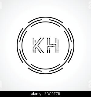 Initial Letter KH Logo. KH Letter Logo Design Vector Template Stock ...
