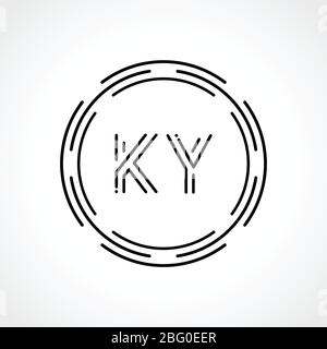 KY circle monogram logo design ideas Stock Vector Image & Art - Alamy
