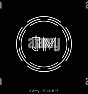 Creative letter JM Logo Design Vector Template. Initial Circle Letter JM Logo Design Stock ...