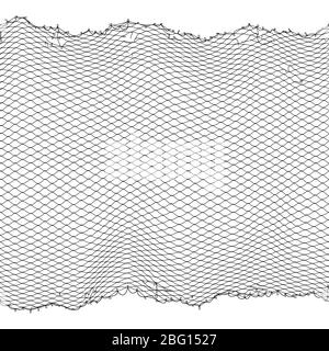 Fish net seamless pattern or fishnet background with mesh grid of ...