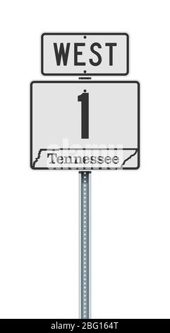 Tennessee road and highway map. Vector illustration Stock Vector Image ...