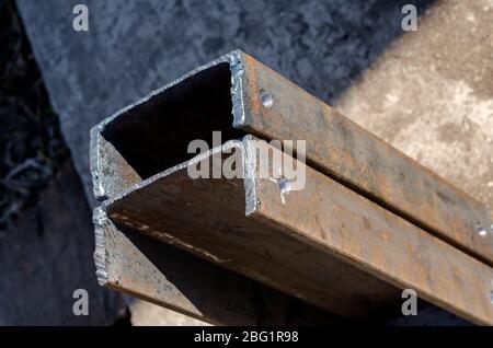 metal u channels beam industrial,construction, isolated white ...