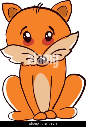 sad little fox cartoon character Stock Vector Image & Art - Alamy