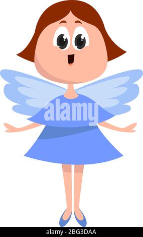 Guardian Angel Vector. Isolated On White Background. A Vector ...
