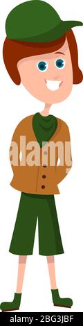 Scouting isolated cartoon vector illustration. Scout boy uniform, high ...