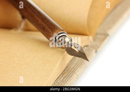 Beautiful old notebook close up Stock Photo - Alamy