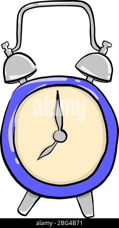 Mechanical wall clock, illustration, vector on a white background Stock ...