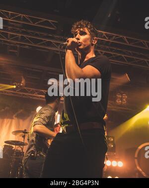 Rob Damiani Singer from Don Broco live at liverpool o2 academy uk ...
