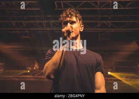 Rob Damiani Singer from Don Broco live at liverpool o2 academy uk ...