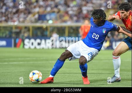 Italian player Moise Kean during Italy Training Session, FIFA World Cup ...
